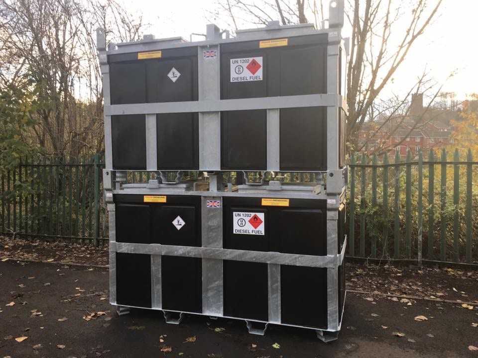 950 Litre U.N. Approved Bunded Diesel Polycube / Fuelcube - Trailer ...