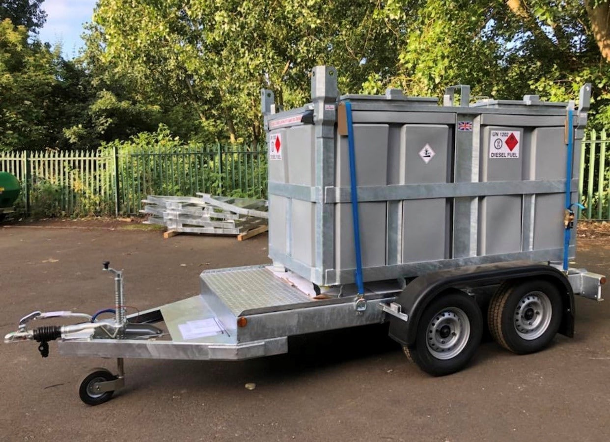 950 Litre U.N. Approved Bunded Diesel Polycube / Fuelcube - Trailer ...