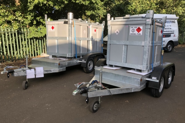 3000KG Twin Axle Flatbed Trailer for Fuelcube & Generator For Sale UK