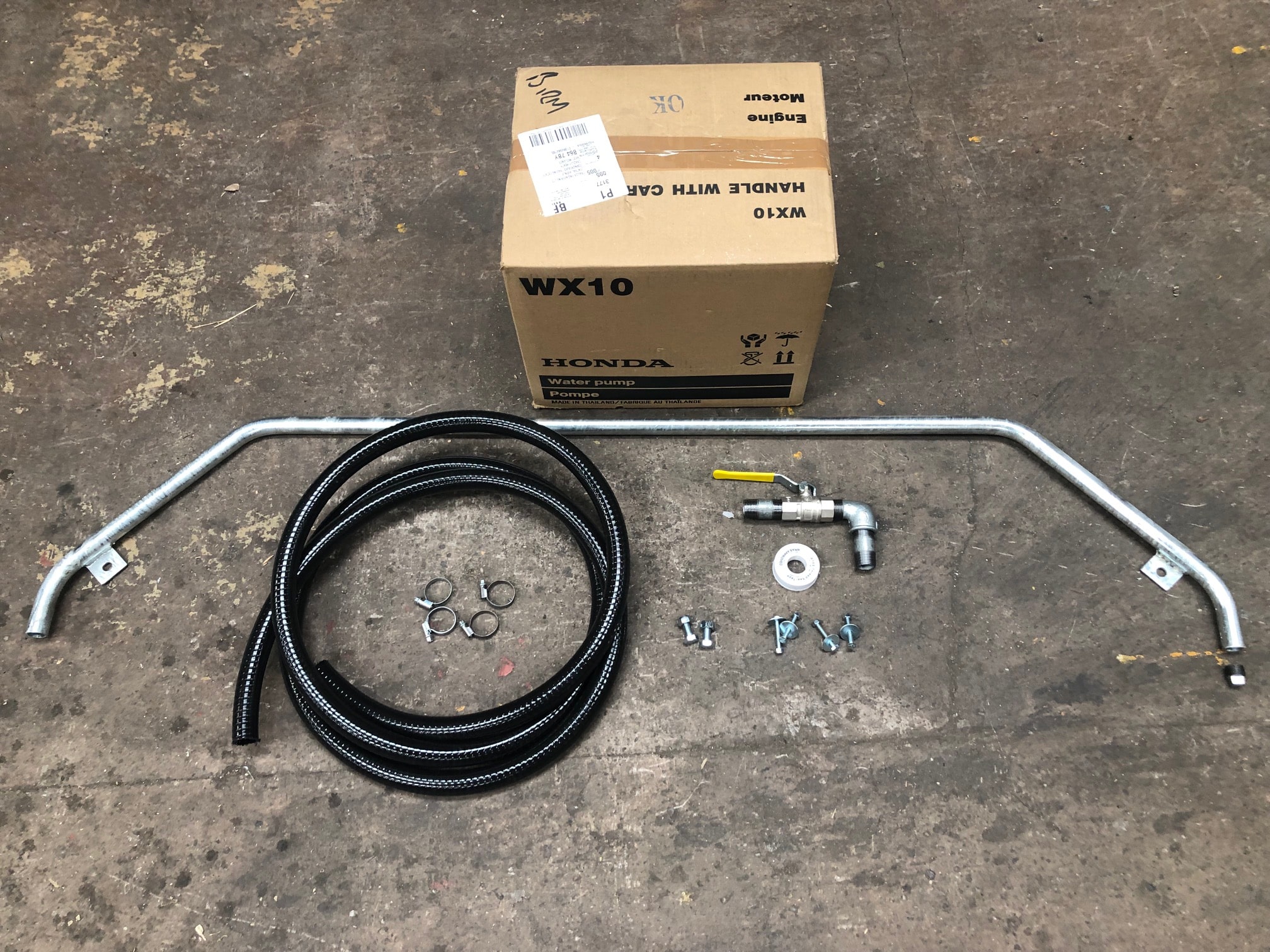 Spray Bar Fitting Kit c/w Honda WX10 - Trailer Engineering
