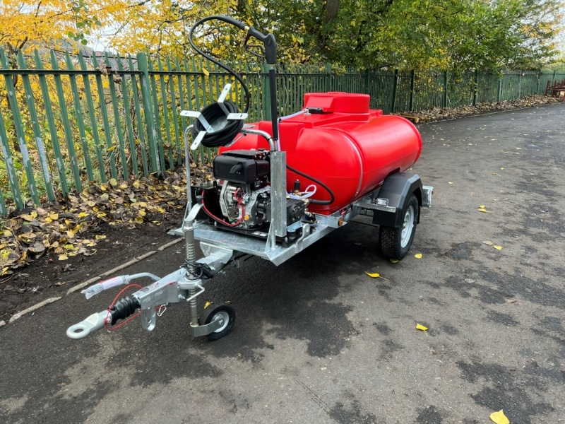 1125 Litre Highway Tow Water Bowser C/W 3000psi Diesel Yanmar Pressure ...