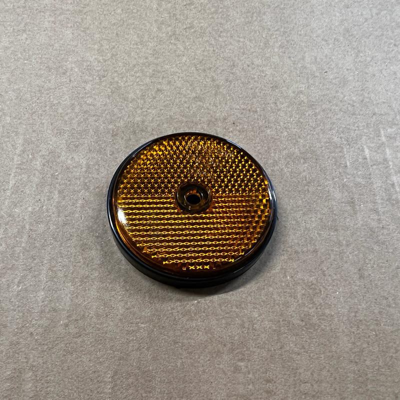 Round Amber Bolt On Reflector - Trailer Engineering