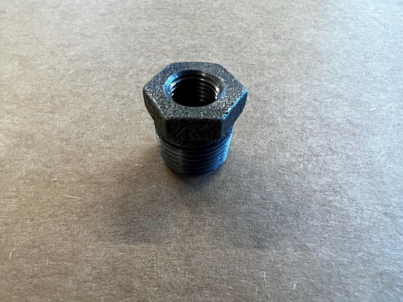 Black 1/2" Male to 1/4" Female Reducing Bush - Trailer Engineering